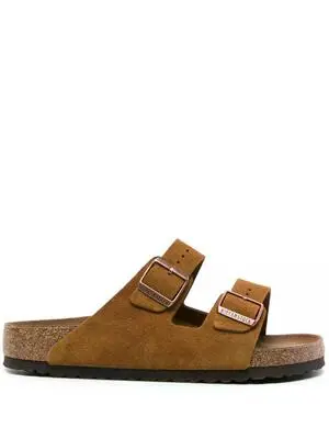 BIRKENSTOCK Arizona Suede Slides - Brown