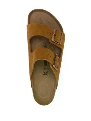 BIRKENSTOCK Arizona Suede Slides - Brown