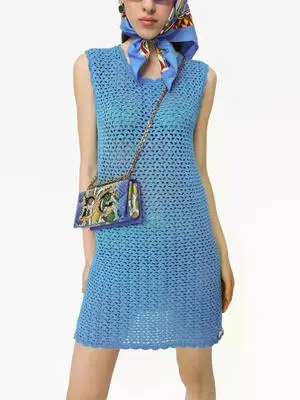 Dolce & Gabbana Sleeveless Crochet-knit Minidress