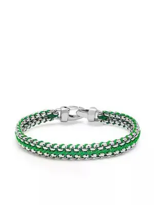 NIALAYA JEWELRY Woven 8mm Box Chain Bracelet - Silver