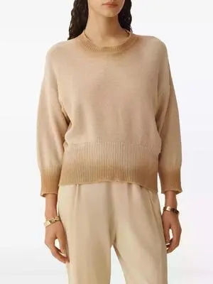 Fabiana Filippi Gradient Sequin Embellished Crew Neck Sweater