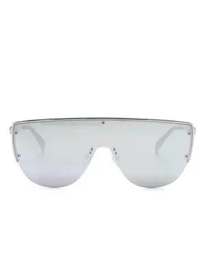 Alexander McQueen Shield-frame Sunglasses - Silver