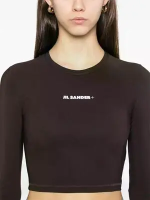 JIL SANDER Logo-print T-shirt - Brown