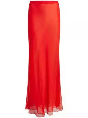 Khaite The Mauva Silk Maxi Skirt