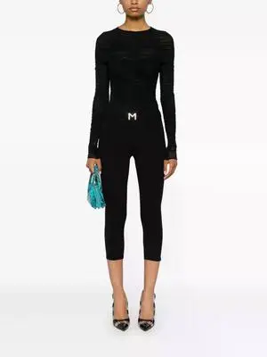MUGLER Logo Plaque Knee-length Trousers