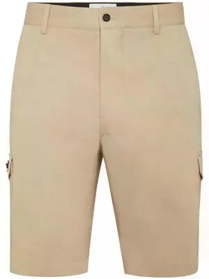 Philipp Plein Cargo Shorts With Logo Plaque - Neutrals