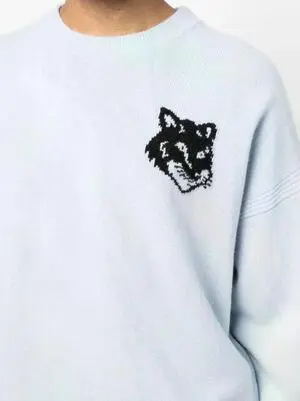 Maison Kitsuné Intarsia-knit Logo Wool Jumper