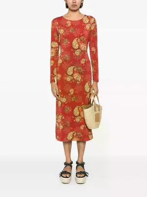 Johnny Was Paisley-print Midi Dress