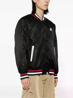 AAPE BY *A BATHING APE Logo-patch Bomber Jacket - Black