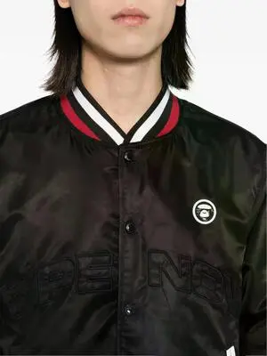 AAPE BY *A BATHING APE Logo-patch Bomber Jacket - Black