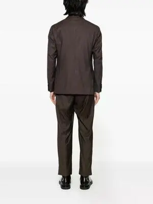 Caruso Double-breasted Suit - Brown