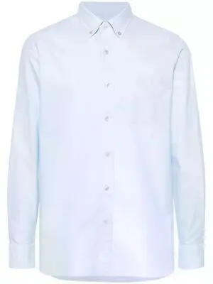 TOM FORD Button-down Collar Cotton Shirt - Blue