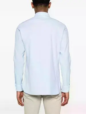 TOM FORD Button-down Collar Cotton Shirt - Blue