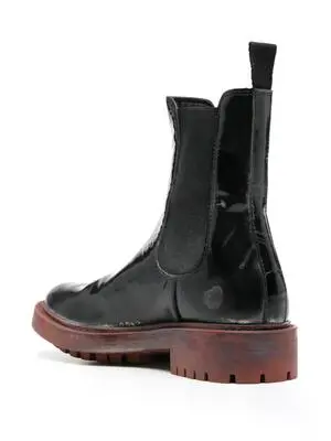 Moma Distressed Leather Ankle Boots