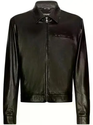 Dolce & Gabbana Zip-up Leather Jacket