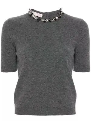 Valentino Garavani Embroidered Wool Sweater