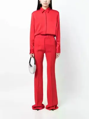 Alex Perry Satin Finish Button-down Shirt - Red