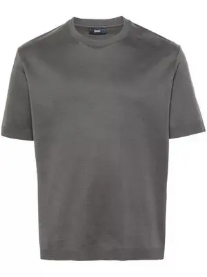 Herno Piqué-weave T-shirt - Grey