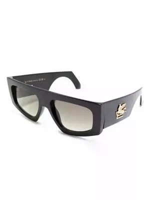 Etro Pegaso Rectangle-frame Sunglasses - Black