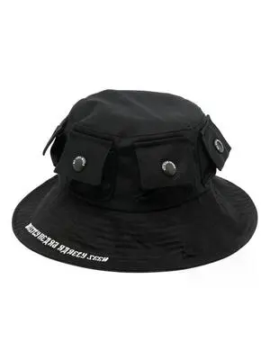 MOSTLY HEARD RARELY SEEN Logo-embroidered Cotton Bucket Hat - Black