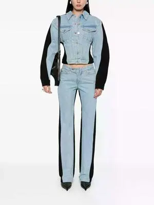 MUGLER Bi-color Straight-leg Jeans