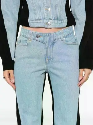 MUGLER Bi-color Straight-leg Jeans