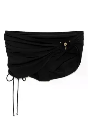 Christopher Esber Ruched Orbit Skirt Brief - Black