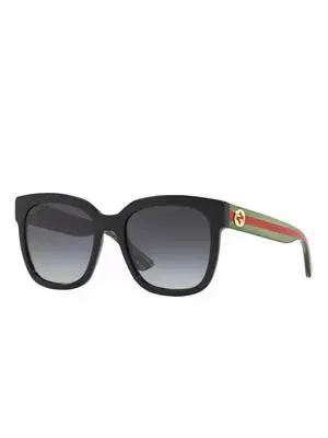 Gucci Web-stripe Oversized Sunglasses