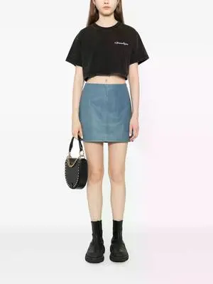GROUND ZERO Logo-patch Cropped T-shirt
