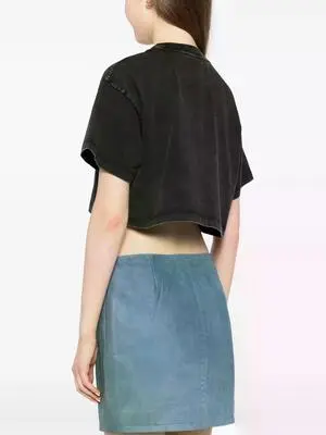 GROUND ZERO Logo-patch Cropped T-shirt