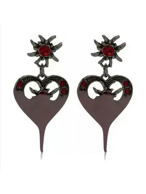 Ottolinger Dipped Heart Earrings - Silver