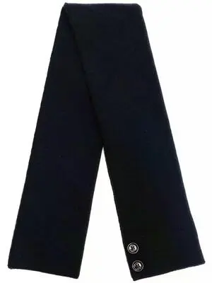 MOORER Ribbed Cashmere Scarf - Blue