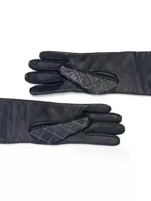 MANOKHI Diamond Quilted Leather Gloves