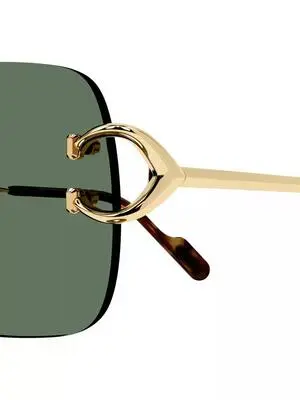 Cartier Rectangle-frame Sunglasses - Gold