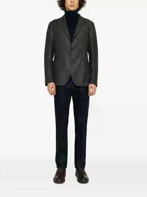 Jacob Cohen Bard Slim-cut Flannel Trousers - Blue