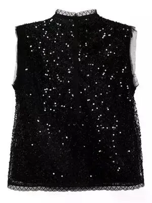 Shiatzy Chen Libre Collection Sequin Top - Black