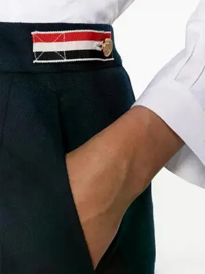 Thom Browne High-waist Wool Midi Skirt
