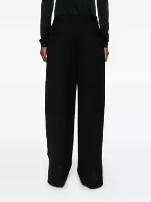 JIL SANDER Virgin Wool Wide Leg Trousers