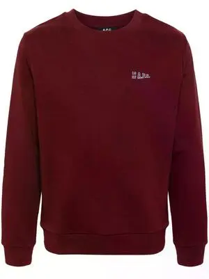 A.p.c. Logo-embroidered Cotton Sweater