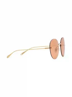 Gucci Round-frame Logo-charm Sunglasses