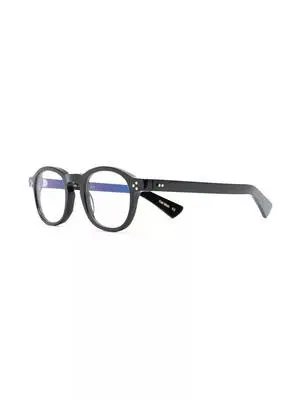 LESCA Iota Round-frame Glasses - Black