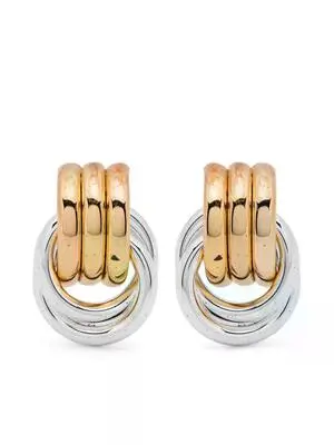 HEAVEN MAYHEM Double Knot Drop Earrings - Gold
