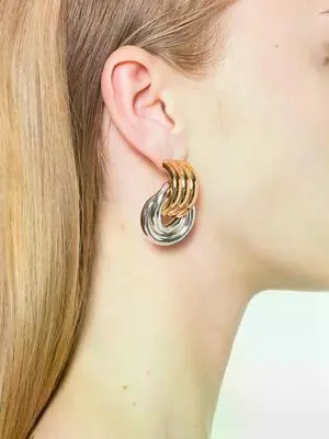 HEAVEN MAYHEM Double Knot Drop Earrings - Gold