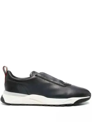Santoni Leather Sneakers - Blue