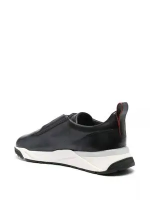 Santoni Leather Sneakers - Blue