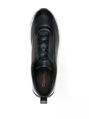 Santoni Leather Sneakers - Blue