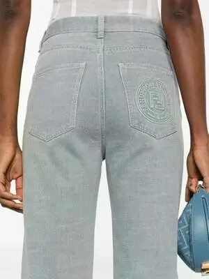 Fendi Logo-embossed Jeans
