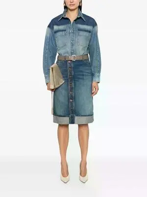 Victoria Beckham Classic-collar Denim Shirt