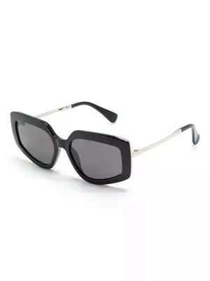 Max Mara Engraved-logo Square-frame Sunglasses