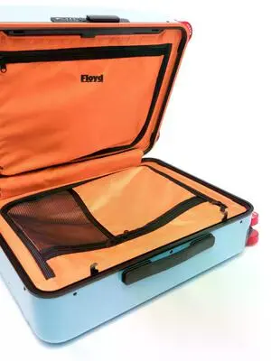 FLOYD Logo-print High-shine Cabin Suitcase - Blue